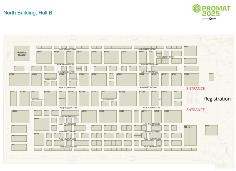 Promat Map: North Hall - Southern Representatives